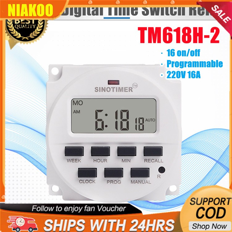 Sinotimer 220v Ac Digital 7 Day Weekly Programmable Timer Switch Shopee Philippines