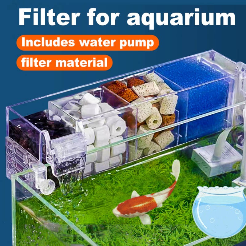 3-4 boxes Aquarium Filter Submersible Water Pump Sponge Filter For ...
