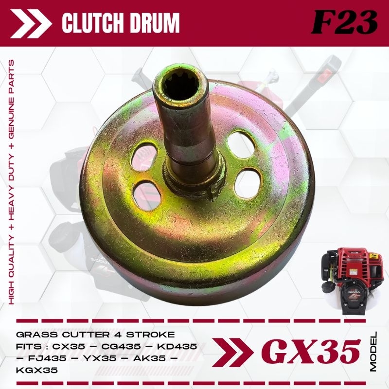 Clutch Drum Honda Gx35 4 Stroke 9 Spline Grass Cutter | Shopee Philippines