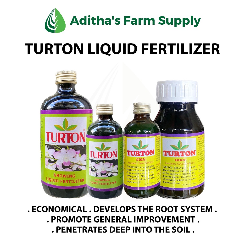 Turton Growing and Giga (Blooming) Liquid Foliar Fertilizer 120ml/250ml ...