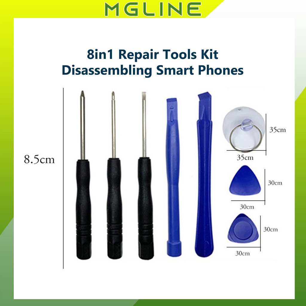 8 in 1 Mobile Toolkits for Disassembling Smart Phones Opening pry ...