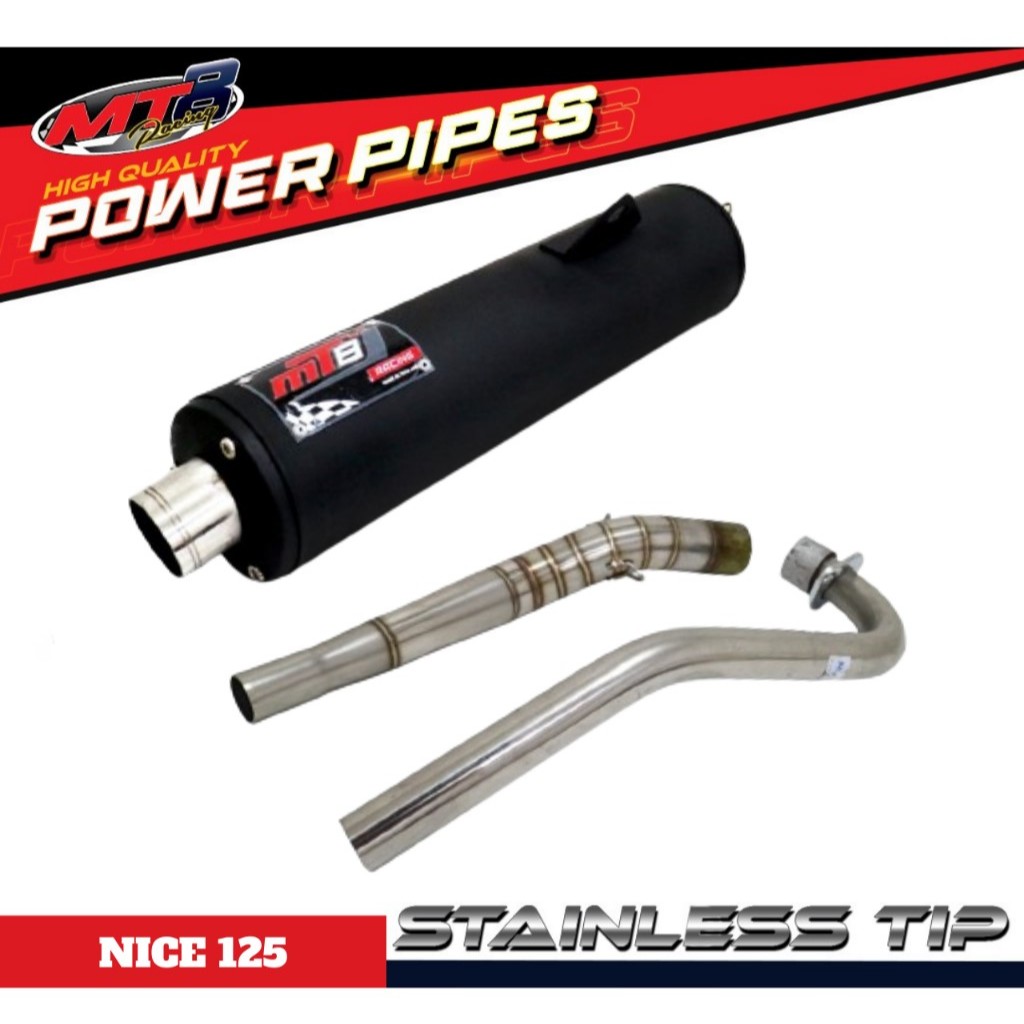 MT8 Power Pipe for NICE125 Stainless Tip/NICE Ubox V3 | Shopee Philippines