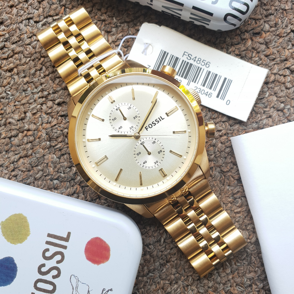 J2FS F FS4856 Townsman Chronograph Index Marker Gold Dial Fixed Bezel ...