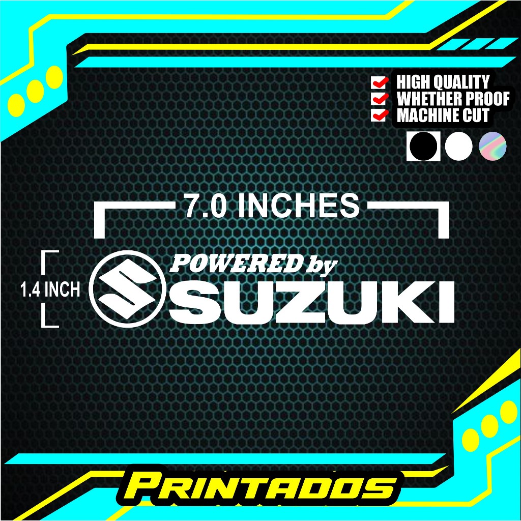 ORIGINAL POWERED BY SUZUKI decal sticker cutout for car , motorcycle ...