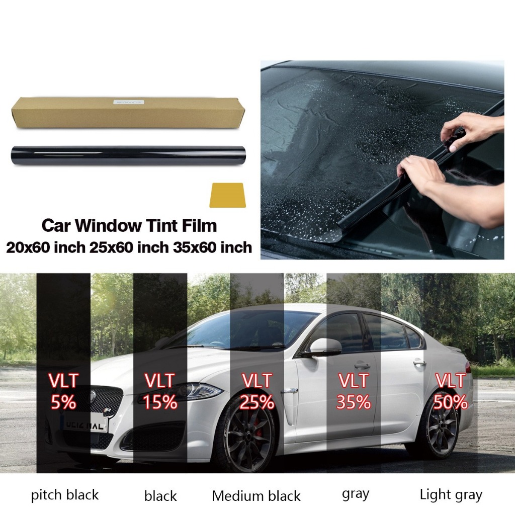 Car Window Tint Film Scratch Proof TC FILM Super Black / Medium Black ...