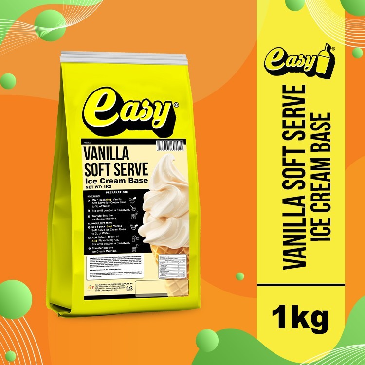 EASY BRAND - Vanilla Soft Serve Ice Cream Powder Premix 1kg | Shopee ...