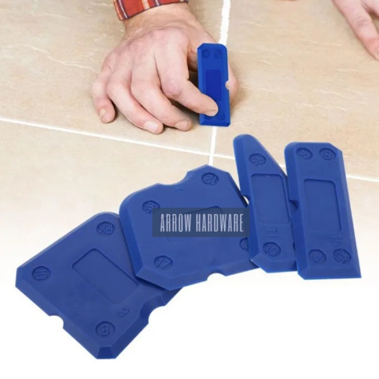 4Pcs Caulking Tool Kit Silicone Joint Sealant Spreader Spatula Scraper ...