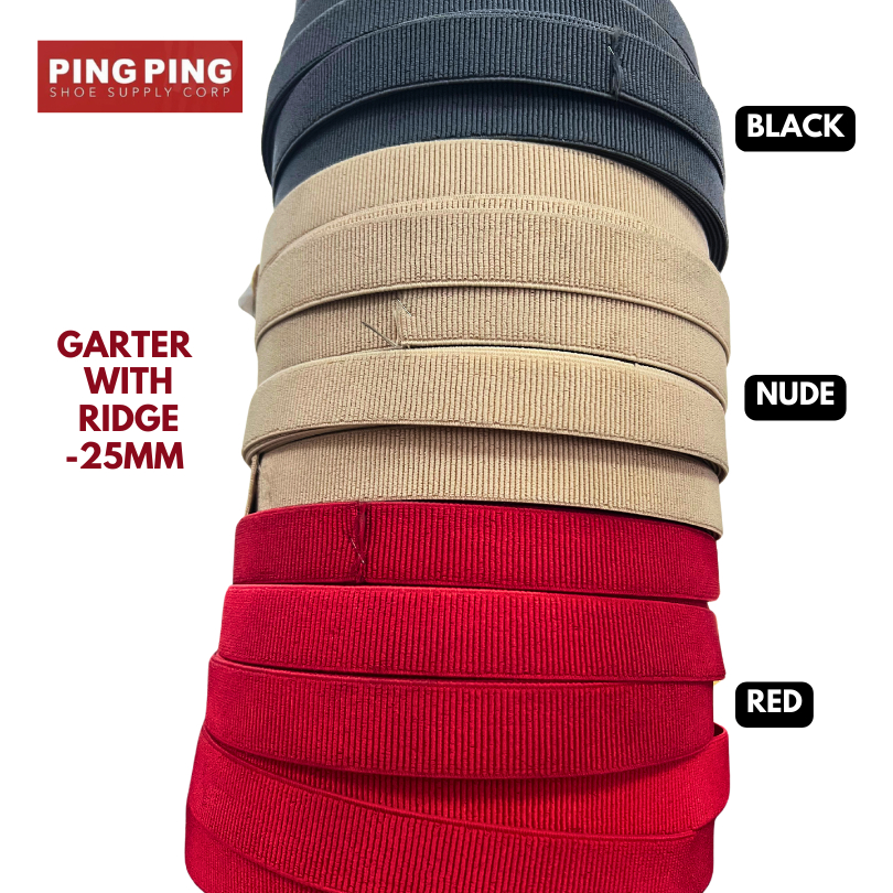 25MM Garter with Ridges / Lines for Sandals, Shoes, Crafts and DIY ...