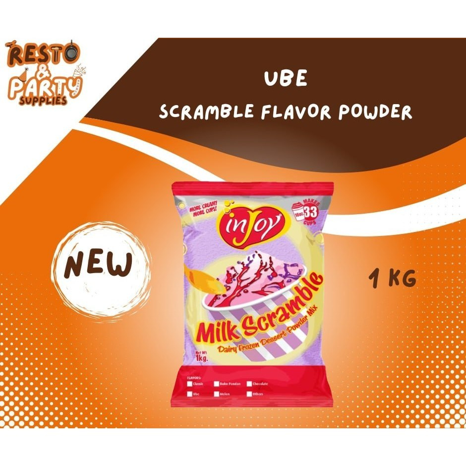 Injoy Milk Scramble Ube -1kg | Shopee Philippines