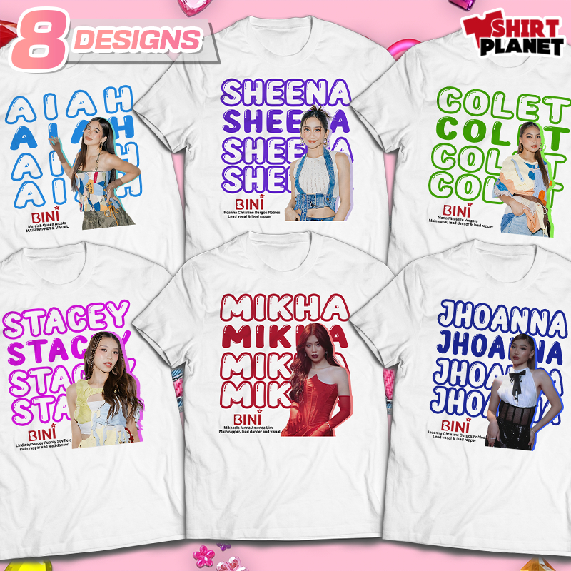 Shirt planet Bootleg Famous Filipino Girl group Bini Maloi, Colet,Mikha ...