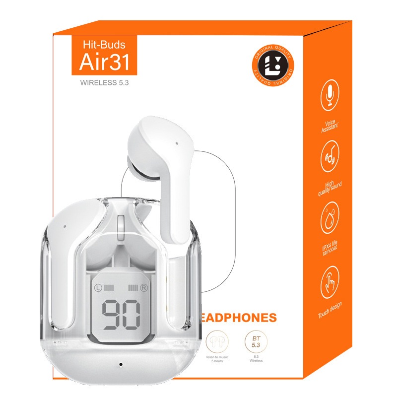 TWS Air31 Earbuds KY8 Transparent Body Headset T2 bluetooth wireless ...