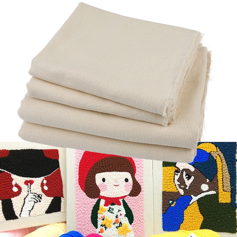 Monks Cloth Punch Needle Fabric 85cm Linen Fabric DIY Embroidery Cloth ...