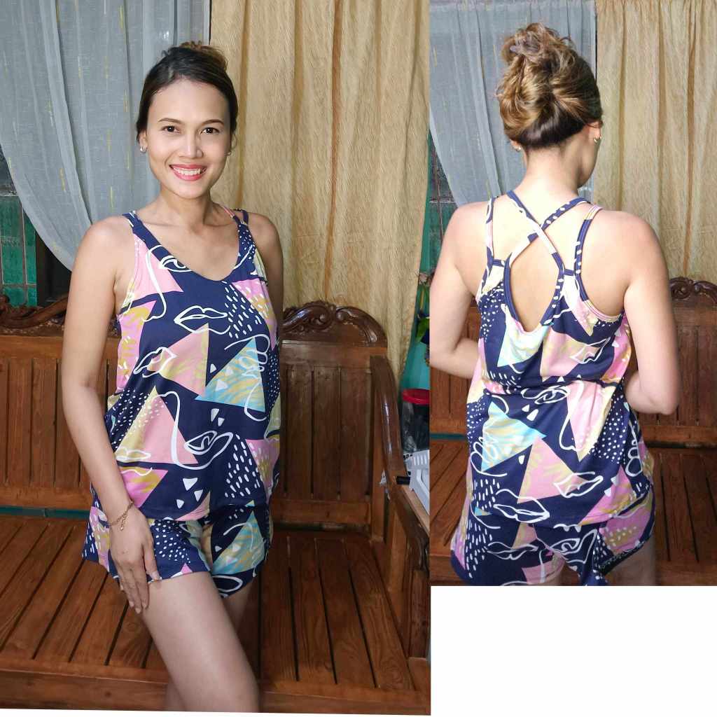 TERNO CROSSBACK TOPS AND SHORTS MED TO XL | Shopee Philippines