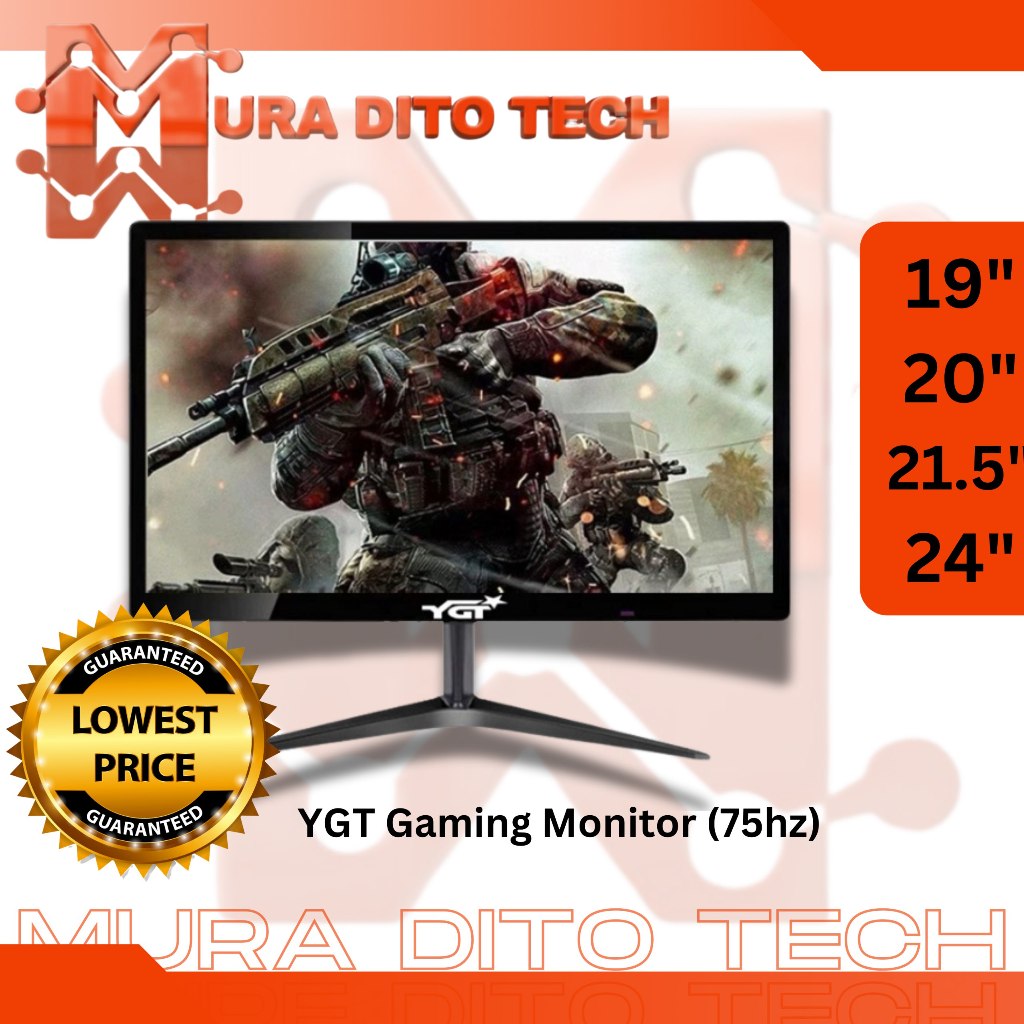 YGT SLIM 24/ 21.5" / 20/19" / 27" 1080p Game Display Led Monitor ...