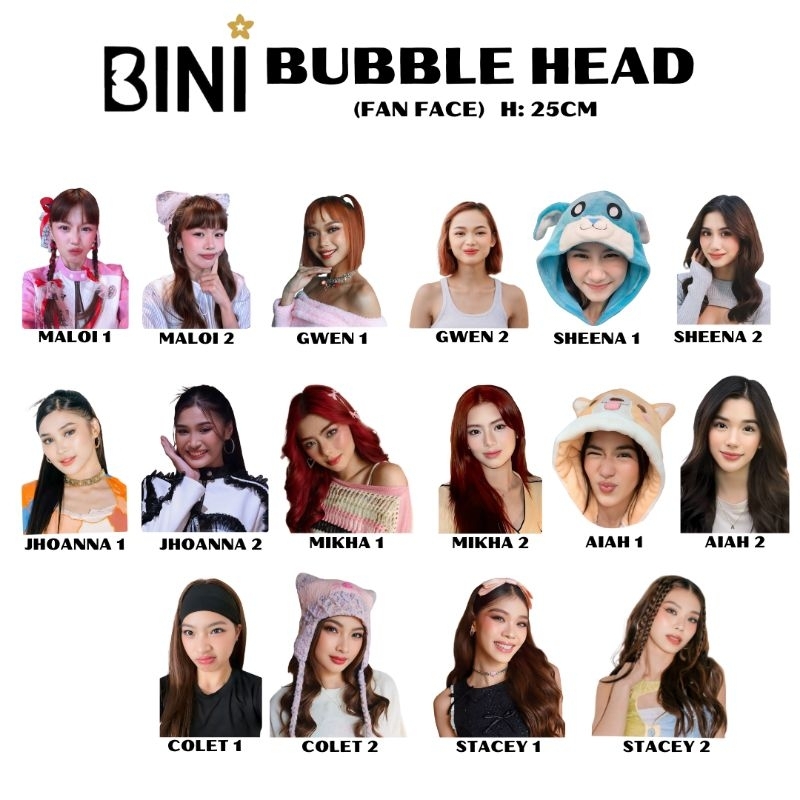 BINI BUBBLE HEAD FANMADE | Shopee Philippines