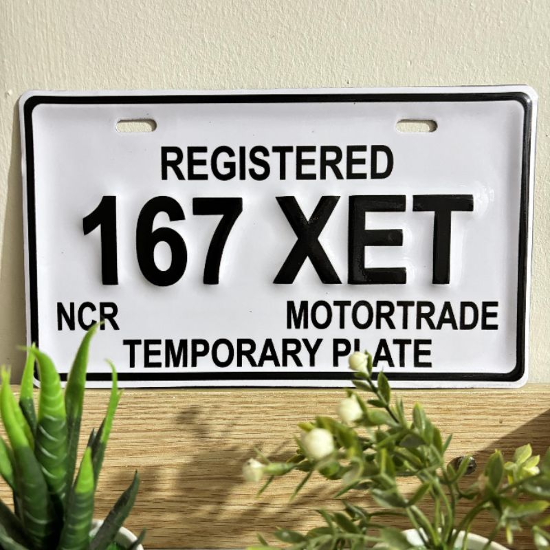 LTO NEW STANDARD TEMPORARY PLATE/PLAKA | EMBOSSED METAL | Shopee ...