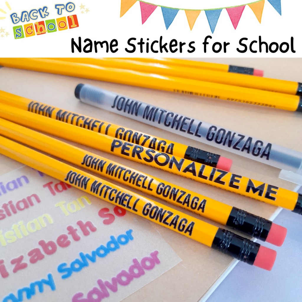 Full Name Sticker Pencil School Supplies Ballpen Crayon Notebook Label ...