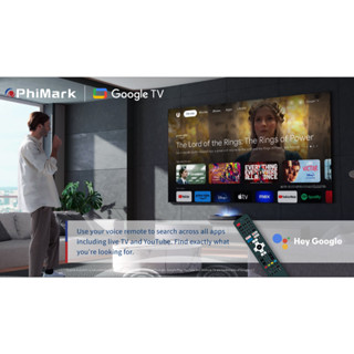 PhiMark 75" 4K Smart Google TV Smart Google TV, Frameless Design, HEY Google, Dolby Vision/Atmos ...