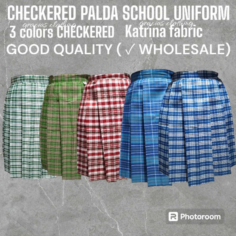 CHECKERED SCHOOL UNIFORM PALDA/3 COLORS CHECKERED/ KATRINA FABRIC ...