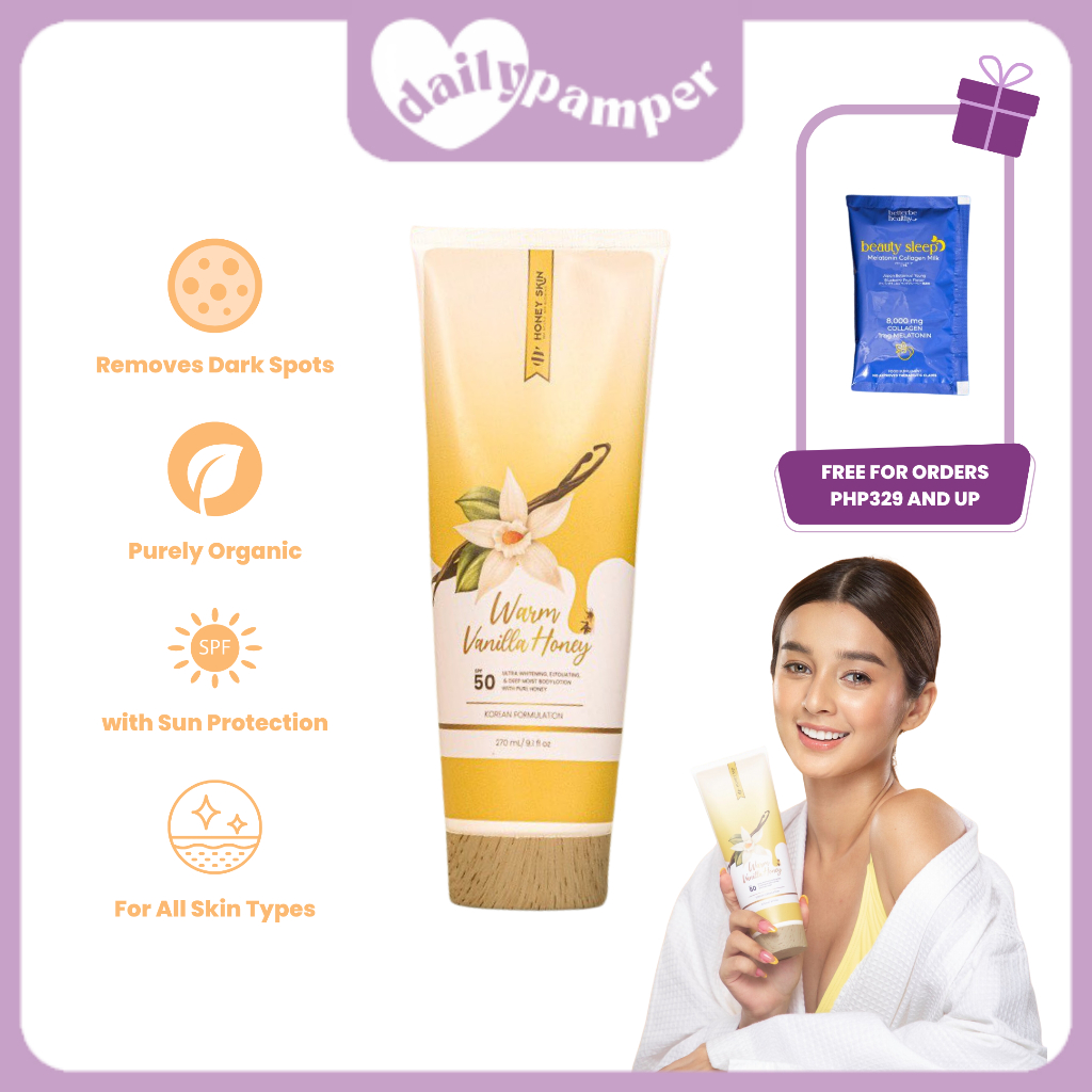 Ultra Whitening Warm Vanilla Body Lotion SPF 50 Hydrating Anti-Aging ...