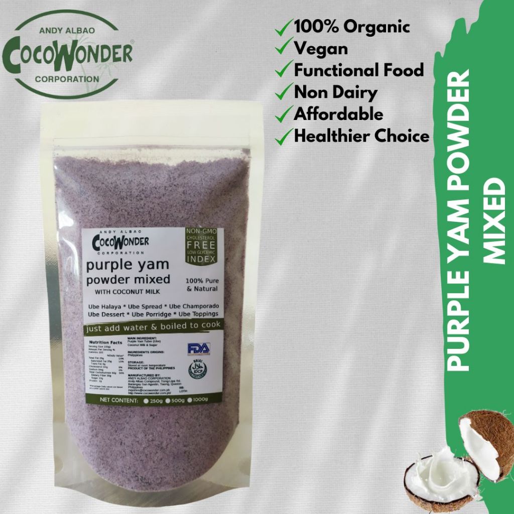 PURPLE YAM POWDER MIXED - COCOWONDER (100% Natural) | Shopee Philippines