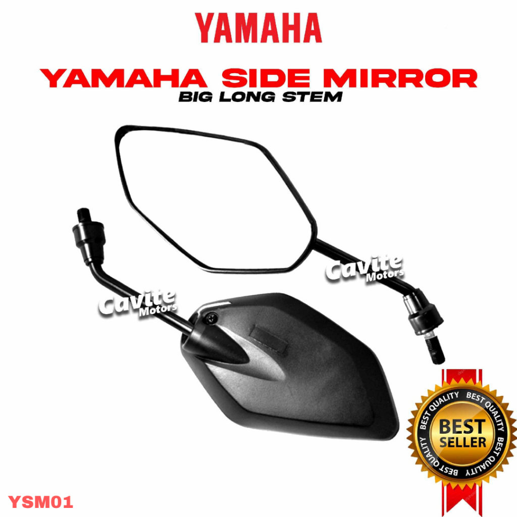 YAMAHA MIO i 125 | MOTORCYLE YAMAHA 1 SIDE MIRROR LONG STEM BLACK BIG ...