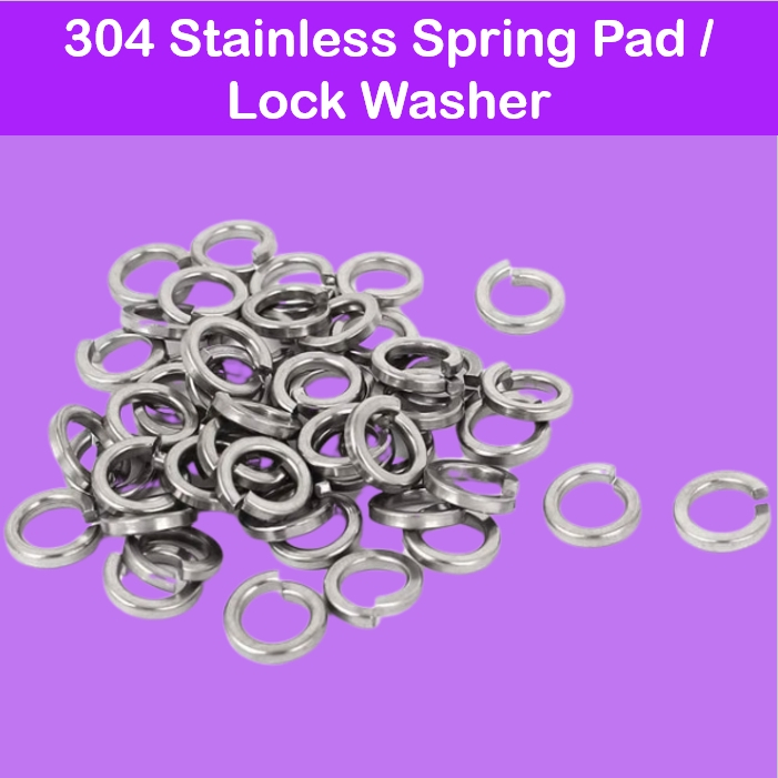 Mago 20pcs 304 Stainless Inner Diameter M6-M8-M10-M12 Spring Pad / Lock ...