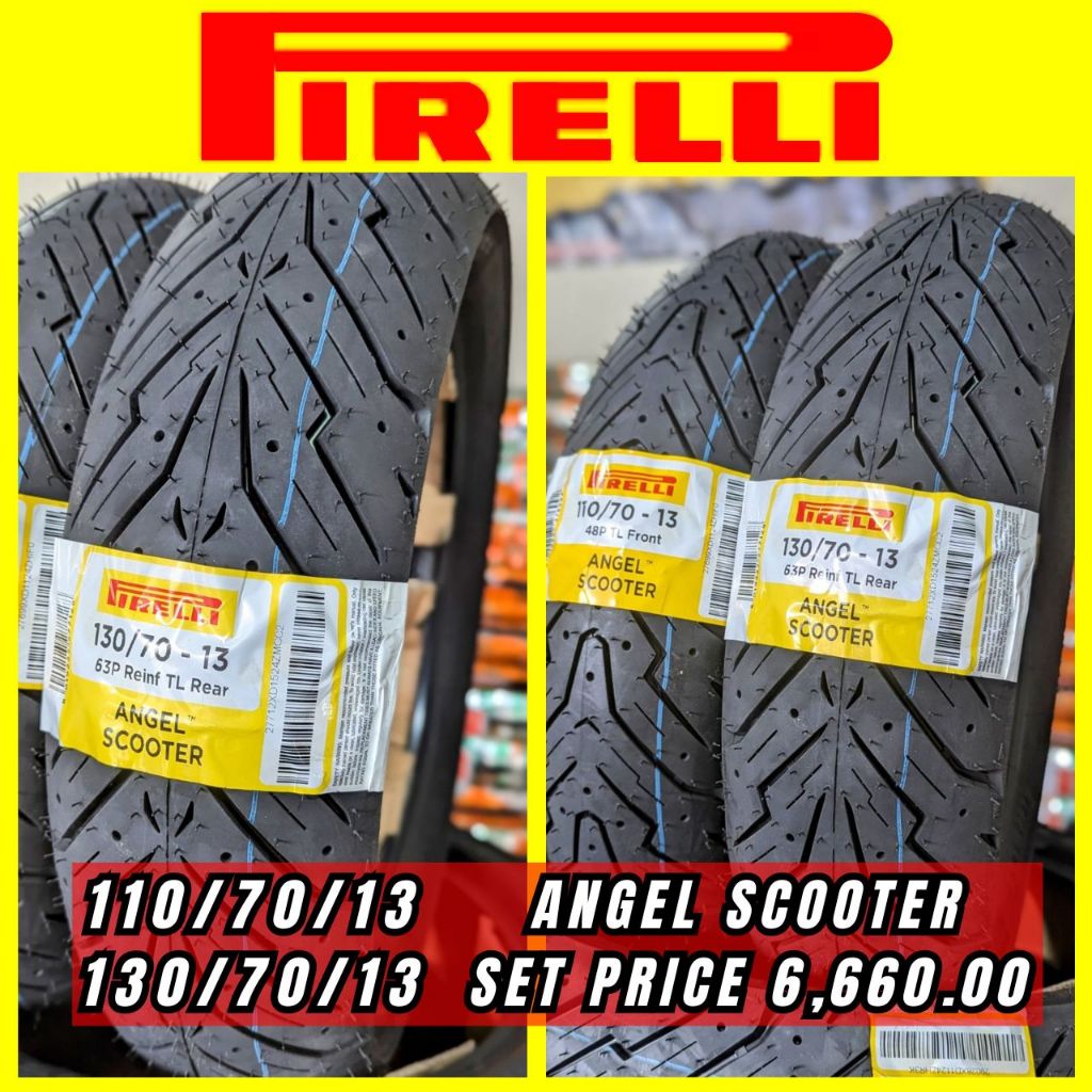 PIRELLI 110/70-13 130/70-13 NMAX ANGEL SCOOTER TUBELESS TIRES FREE ...