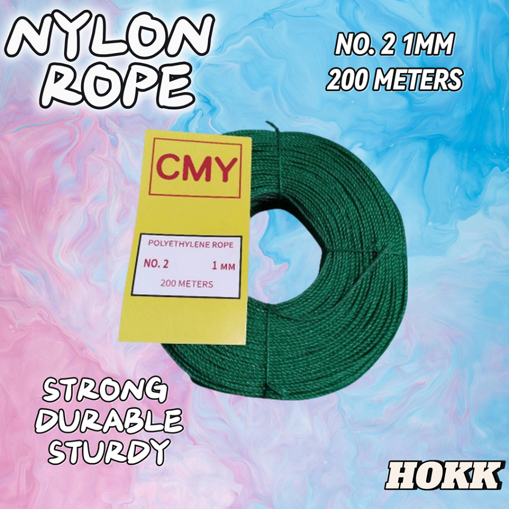 #2 1mm GREEN POLYETHYLENE ROPE (200 Meters)/NYLON ROPE /LUBID/TALI ...