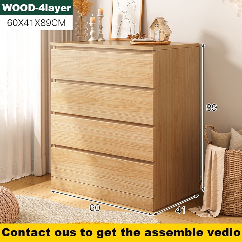 Chest Drawer Cabinet for Clothes Solid Wood 3/4/5 Layer Durabox Cabinet ...