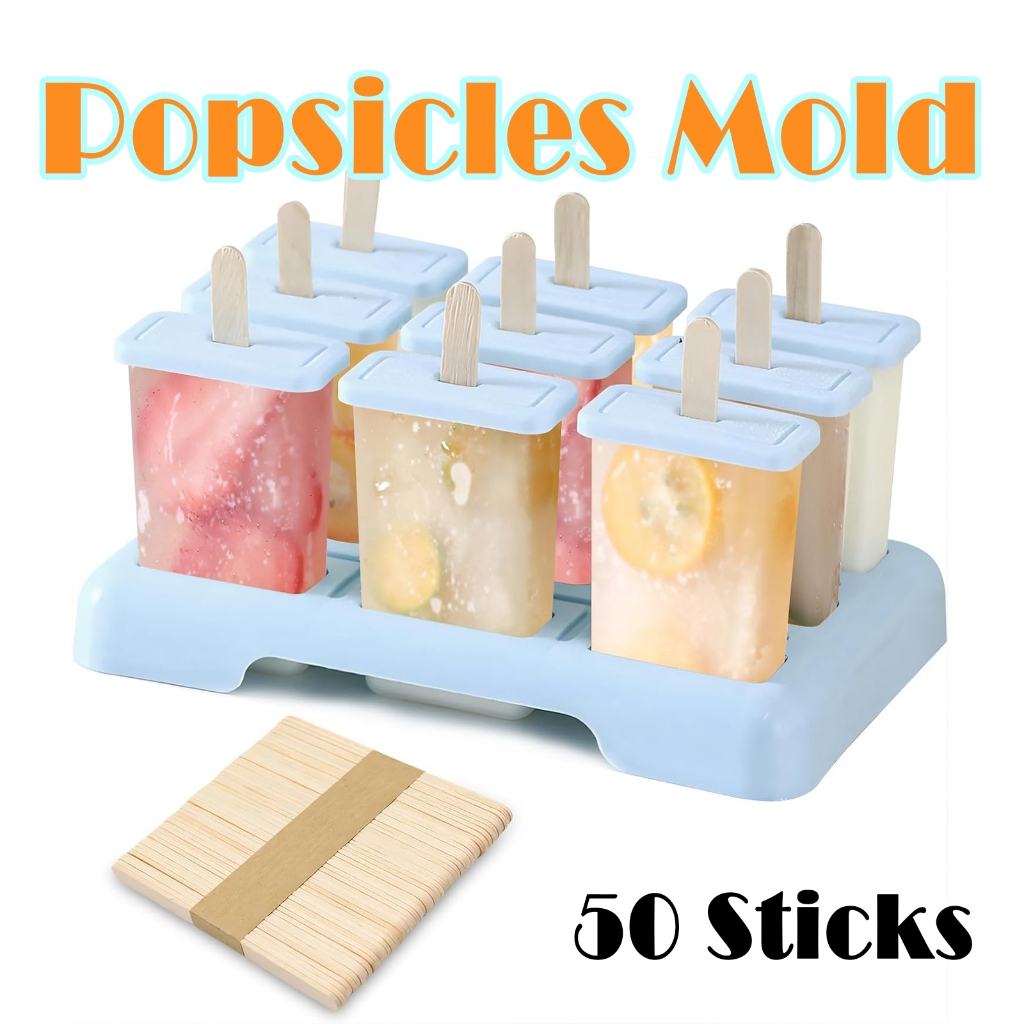 Homemade Popsicle Molds 6 Hole Ice Cream Mould Ice Cube Tray Popsicle ...