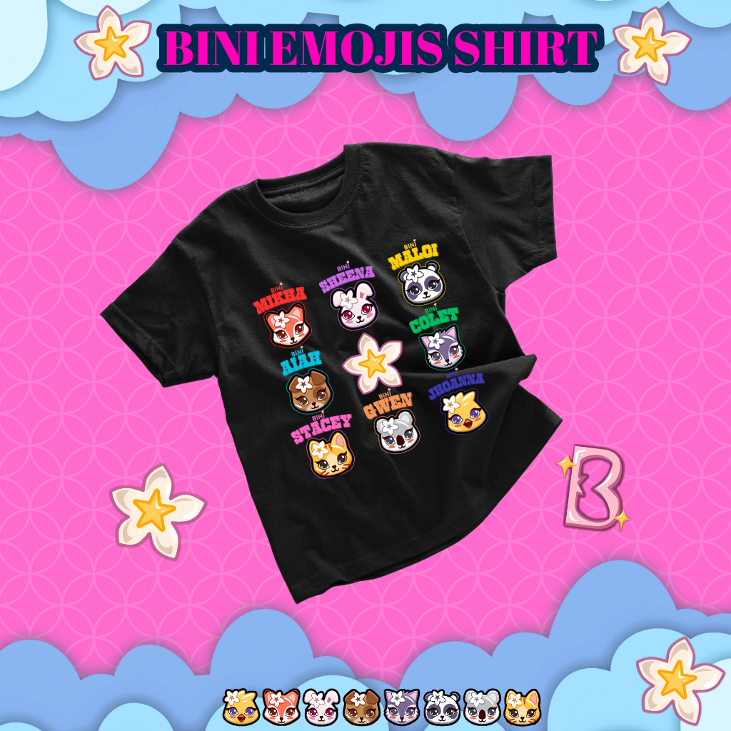 BINI EMOJI SHIRT / BINI P-POP GROUP / FAN MADE BINI SHIRT / Premium ...
