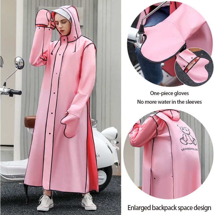 eva raincoat new wind tide full body long raincoat summer outdoor ...
