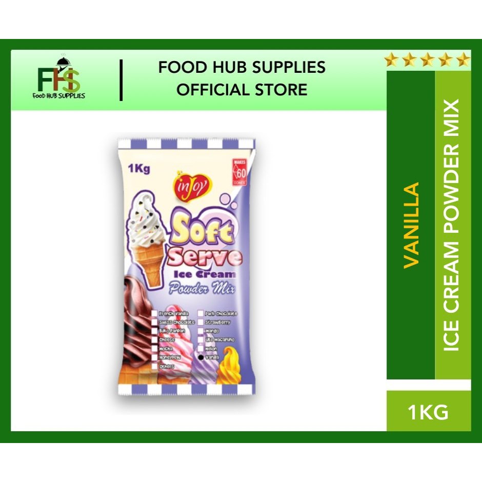 Injoy Vanilla Soft Serve Ice Cream Powder 1KG | Shopee Philippines