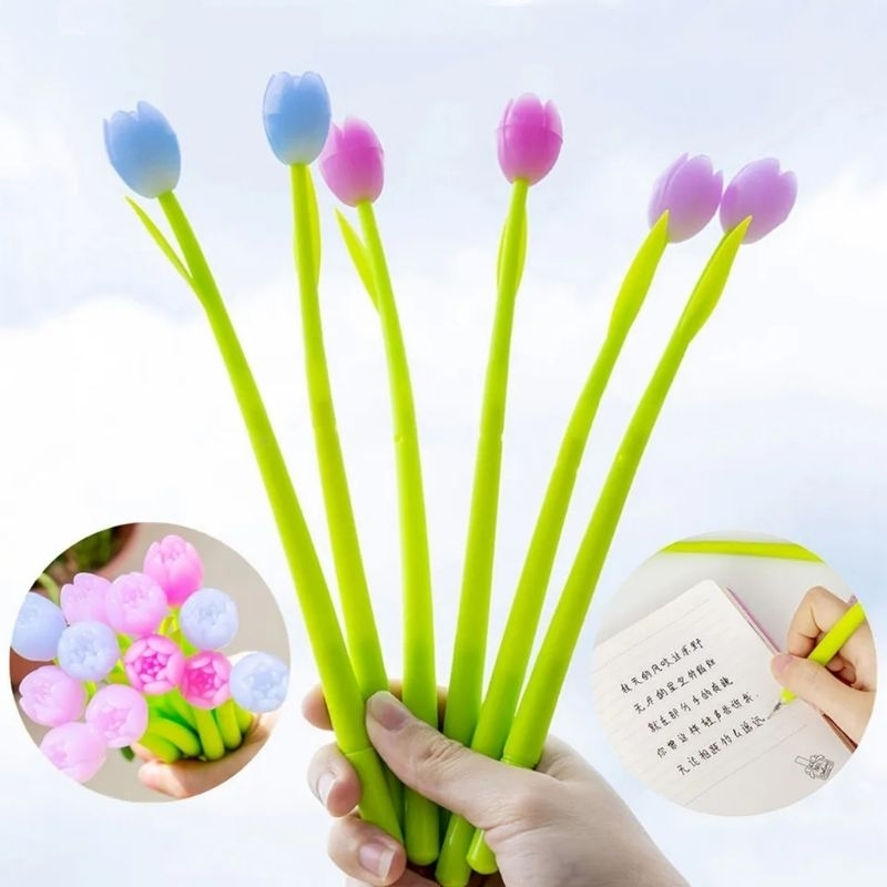 Magic Sunlight Color-changing Flower Decoration Tulip Silicone Writing ...