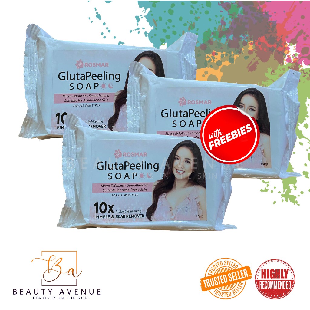 Rosmar Gluta Peeling Soap 150grams 3PCS (With Freebies) | Shopee ...