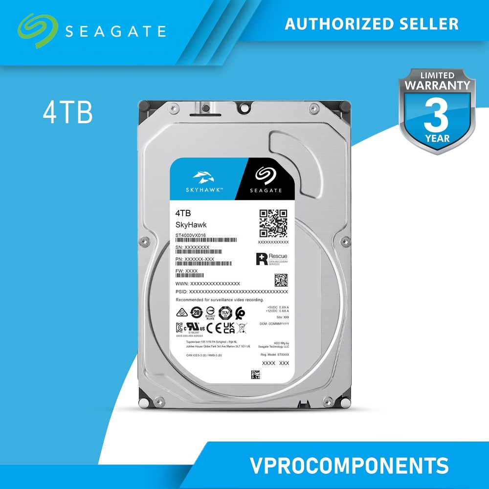Seagate Skyhawk 4TB ST4000VX016 Surveillance Hard Drive | Shopee ...