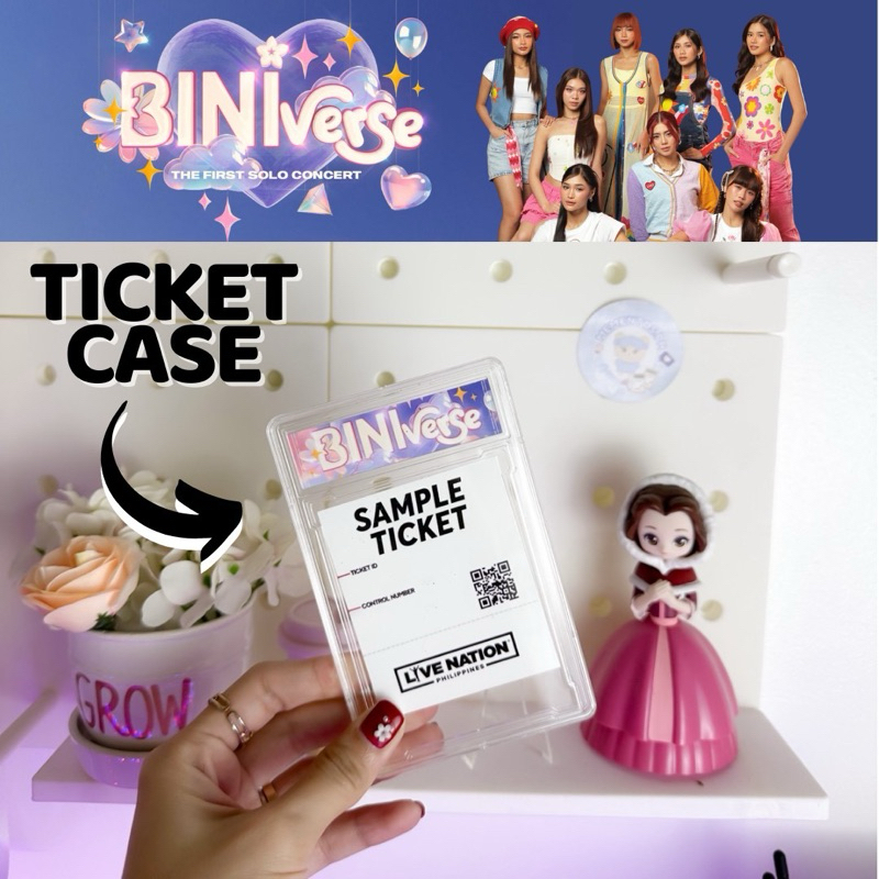 BINI Biniverse Concert Ticket Frame Ticket Case Acrylic Ticket Holder ...
