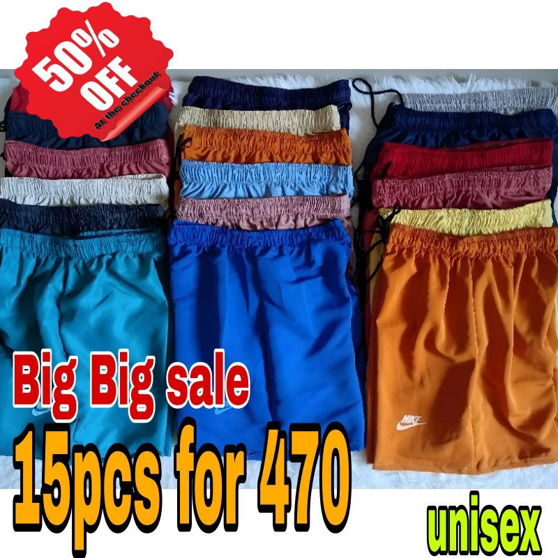 Taslan short For Men and Women bundle sale sale 15pcs for 470 | Shopee ...