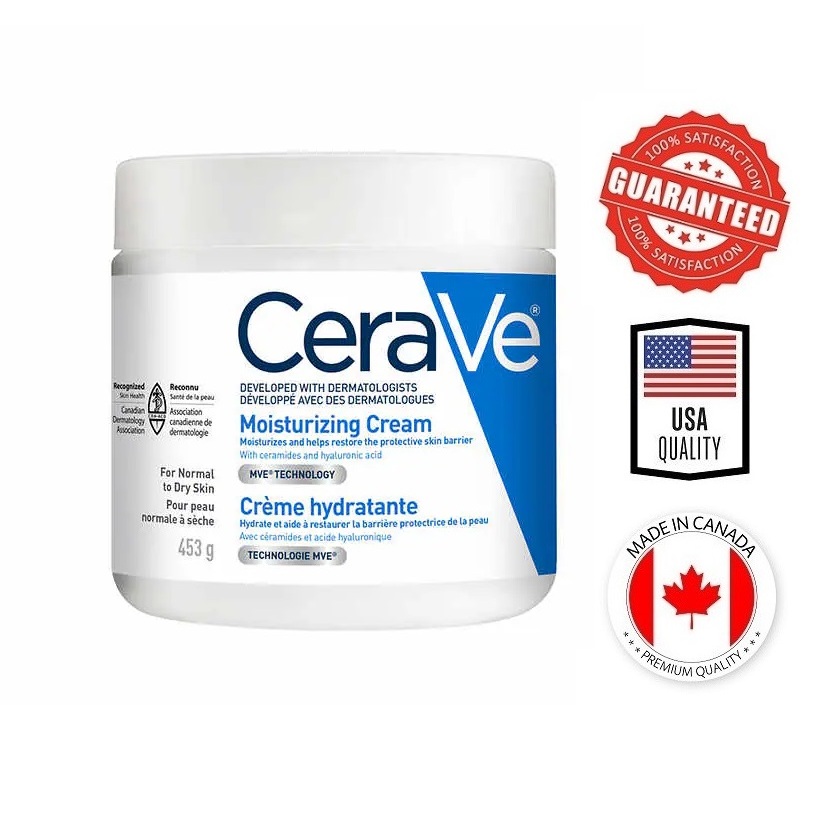 CeraVe Moisturizing Cream Non-Comedogenic, Oil-free, and Fragrance Free ...
