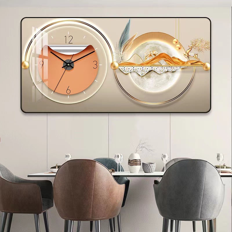 Modern living room clock mural hallway entrance clock mural home dining ...