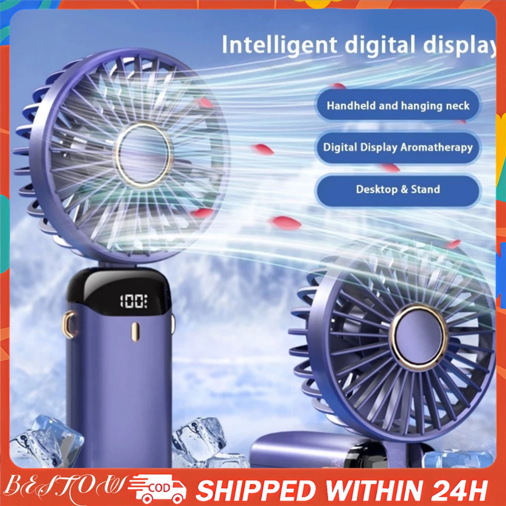 Mini Fan Rechargeable Hand-Held Fan Portable Electric Fan Foldable ...