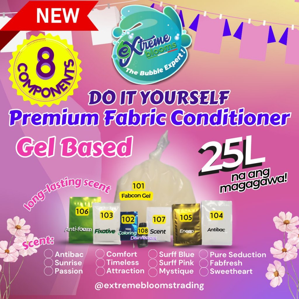 EXTREME BLOOMS Premium Fabric Conditioner 25Liters Yield Kit (Gel Based) | Shopee Philippines