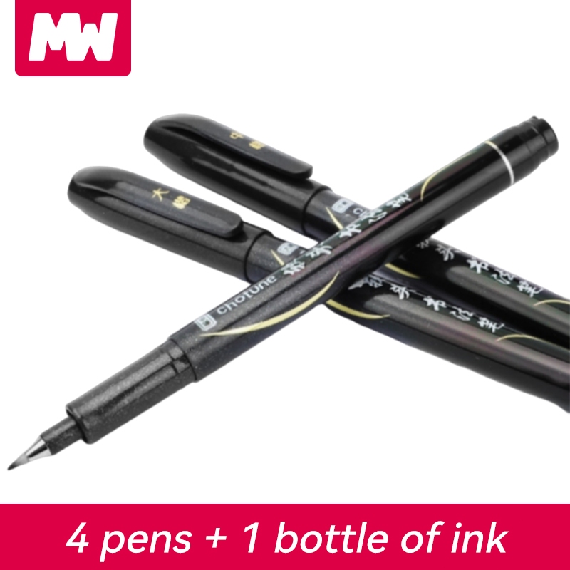 (Free Ink Refill)MW 4pcs Calligraphy Pen Set Hand Lettering Brush Pens ...