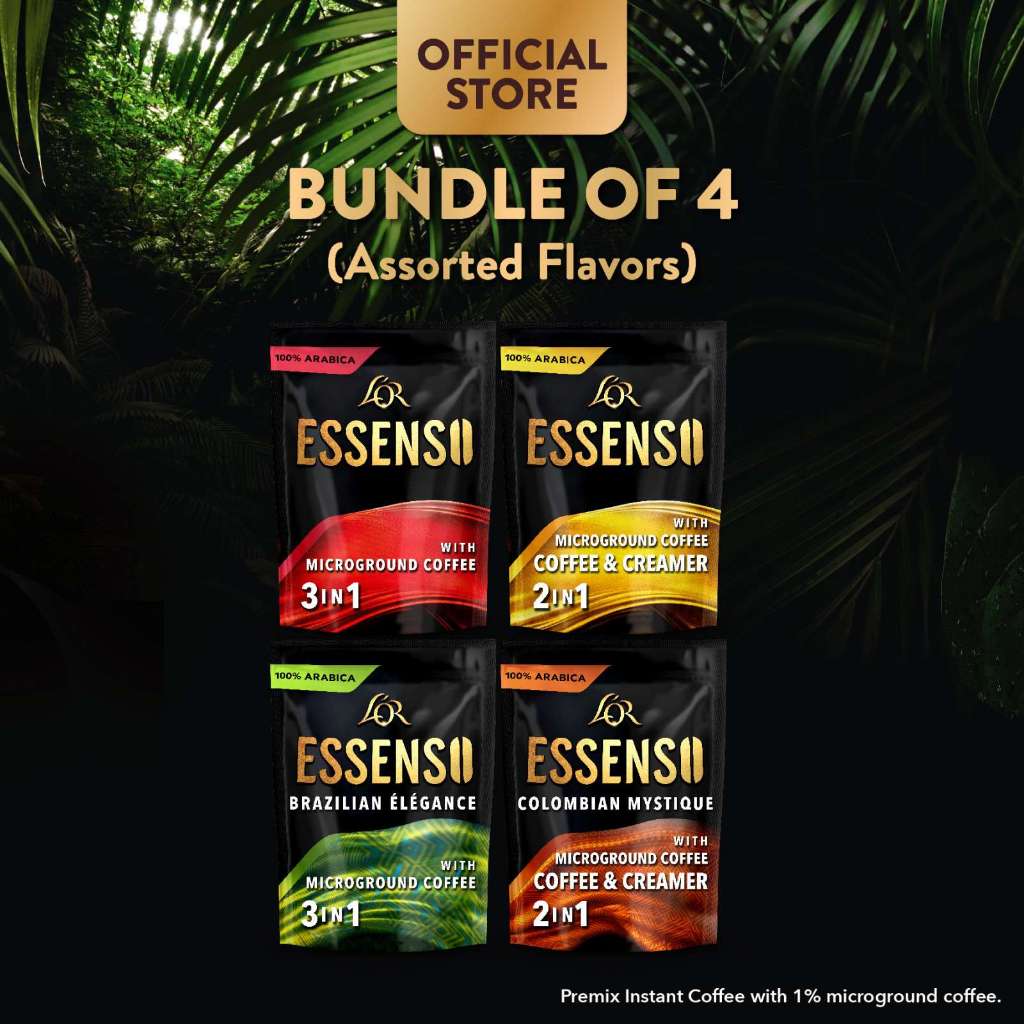 (Bundle of 4) L'OR ESSENSO with Microground Instant Coffee, 32 Sticks ...
