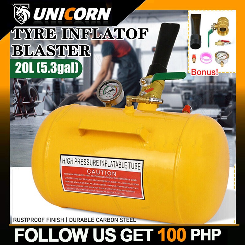 3/5/10 galon High pressure Inflator tire inflation tube blasting tire ...