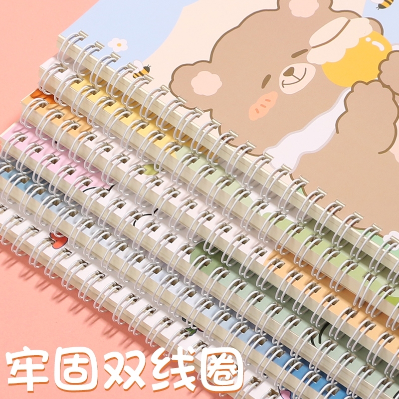 A5 Coil Notebook 60 Sheets Cartoon Student Spiral Notebook Junior High ...