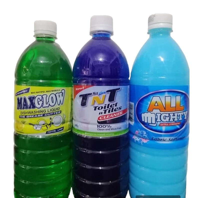 MAXGLOW 3 IN 1 1 Bottle Toilet Cleaner 1L, 1 Maxglow Dishwashing liquid ...