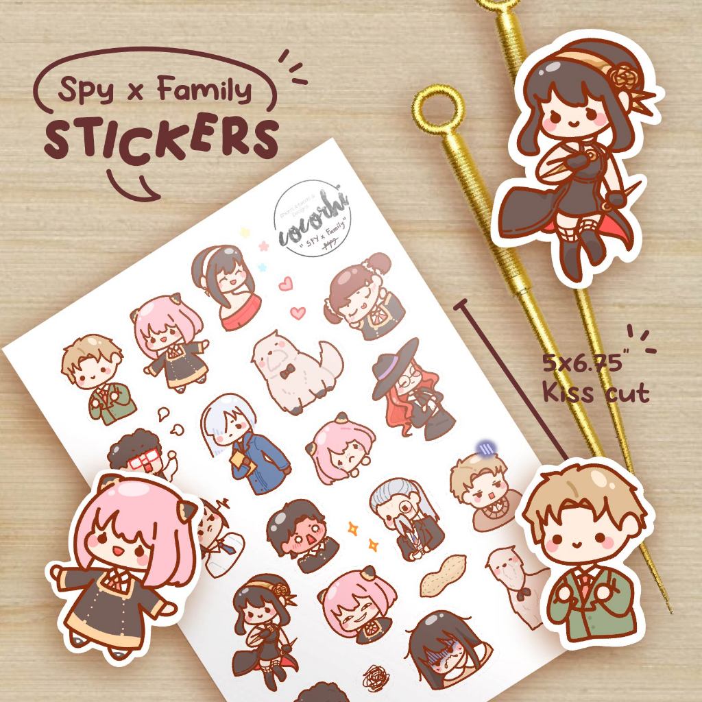 Spy x Family Stickers | A5 size for journals & crafts | Shopee Philippines