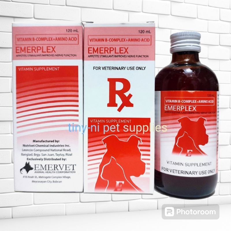 Emerplex Syrup for Pet Dog Cat|120ml Vitamin B Complex | Shopee Philippines
